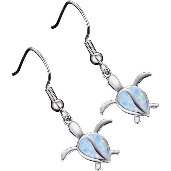 商品名Earring Bundles for Women Opal Turtle Earrings Women's Individual Accessories Earrings Turtle Earrings (White, One Si...