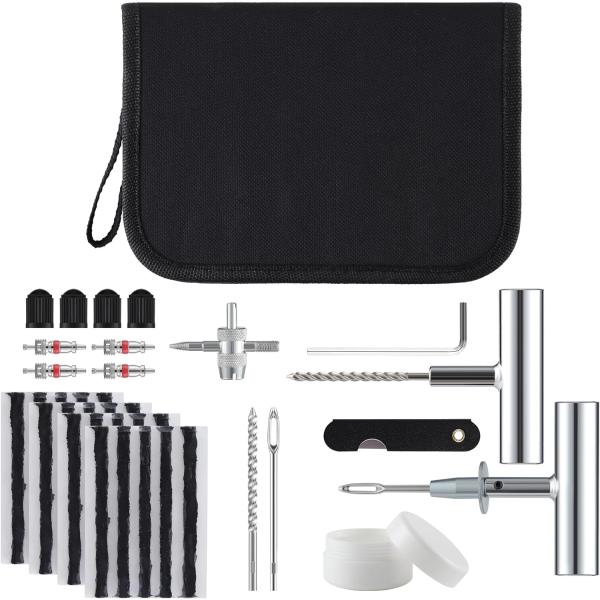 商品名SINGARO ユニバーサルタイヤ修理キット カーアクセサリー用 ヘビーデューティー カー緊急ツールキット 36個 車 バイク RV ジープ トラック トラクター フラットタイヤ パンク修理SINGARO Universal Tire...