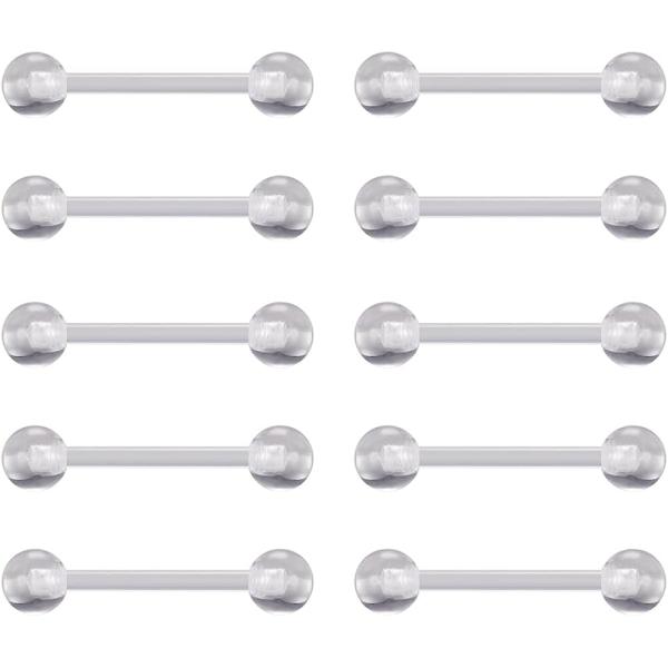 商品名6ixGosh 14g 16g クリアプラスチックニップルリング 手術 妊娠 マタニティ 離乳 蹄鉄 ニップルピアスジュエリー プラスチック クリア舌リング ピアスリテーナージュエリー, プラスチック, プラスチック。6ixGosh ...