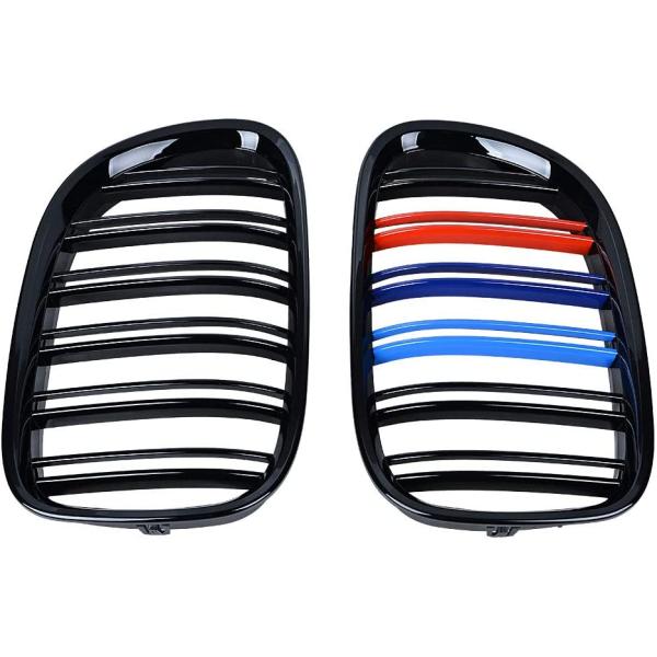 商品名Astra Depot OE Replacement For 2009-15 BMW 7-Series F01 F02 730d 740i 750i Glossy Black M Stripe Color Painted Front ...