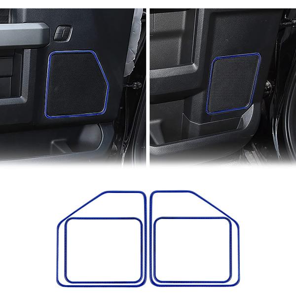 商品名YAMUDA Compatible with 4PCS Carbon Fiber Four Door Car Audio Decoration Speaker Ring Trim Interior Accessories for Fo...