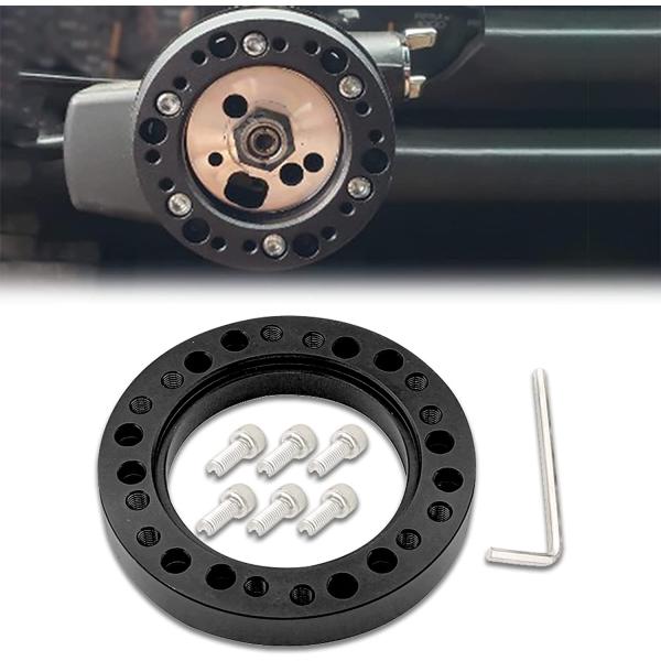 商品名Miytsya ステアリングホイールアダプタースペーサー 12.5mm 1/2インチ アルミニウム合金ステアリングホイールエレベーター ほとんどの車種に対応 Momo OMP - Nardi of Hubスペーサー(ブラック)Miyt...