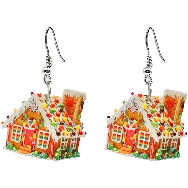 商品名クリスマスイヤリング レディース ガールズ クリスマスツリー サンタ 雪だるま リース ハウス ドロップ ダングルイヤリング アクリル トラック ツリー ガーランド レッド グリーン イヤリング お祝いのギフト ホリデーアクセサリー,...