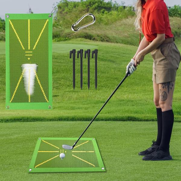 商品名スイング検知バッティング用ゴルフトレーニングマット プレミアムゴルフインパクトマット パスフィードバック ゴルフ練習マット 屋内/屋外 ゴルフトレーニング補助器具 (A)Golf Training Mat for Swing Dete...