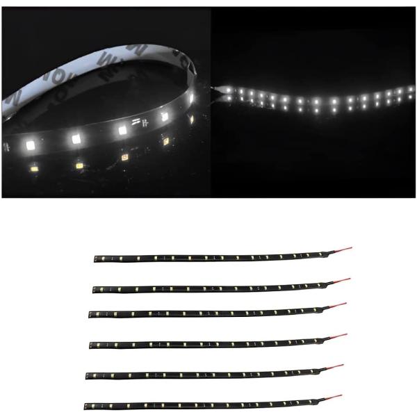 商品名Car LED Strip Light, DC 12V Waterproof Light Strip for Cars, 6PCS 15 SMD Cuttable Connectable Car Underglow Decoratio...