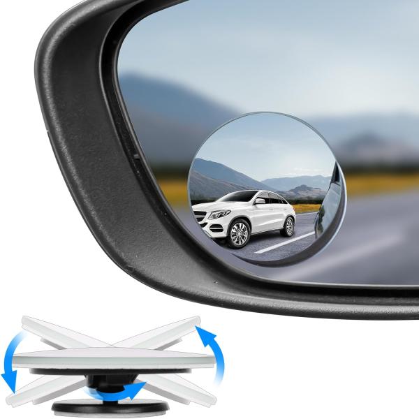 商品名JOYTUTUS HD Blind Spot Car Mirror 2 Pack Accessories Round Convex Mirror Frameless Side Rear View Mirror with wide An...