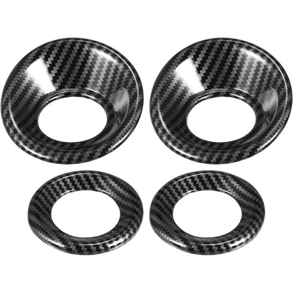 商品名X AUTOHAUX 4pcs Car Loudspeaker Circle Trim Audio Speaker Decorative Ring Carbon Fiber Pattern for Honda Civic 10th G...