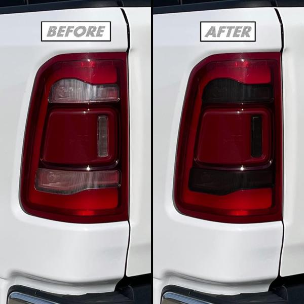 商品名SlickMod PreCut Vinyl Smoke Tint for 2019-2023 Dodge Ram 1500 Tail Light Turn Signal &amp; Reverse (20% Dark Smoke)ブラ...