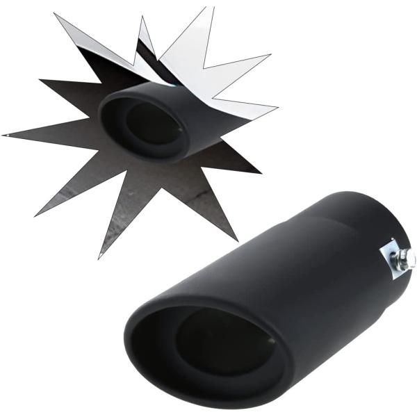 商品名Stainless Steel Car Exhaust Tip, 5.5"" Universal Exhaust Pipe, Modification Tail Throat Tail Pipe, Steel Exhaust Tips...