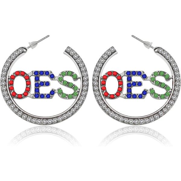 商品名イースタンスター ソロリティギフト ラインストーン OES ソロリティイヤリング OESシンボルジュエリー レディース ガールズ, 亜鉛, ラインストーンOrder of The Eastern Star Sorority Gift ...