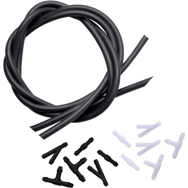 商品名QODOLSI 1パック 4メートル フロントガラスウォッシャーホースキット 12個のホースコネクター付き 車のウォーターポンプとノズルを接続 ほとんどの車両に対応 フロントガラスウォッシャーノズル取り付け (ブラック)QODOLSI...