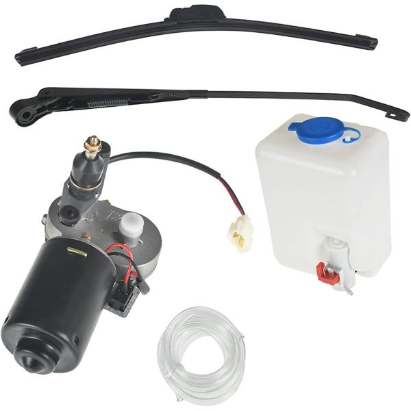 商品名SEBLAFF 12V Electric Motor Universal UTV Windshield Wiper Kit with Windshield Washer Pump Kit Replacement for Ranger ...