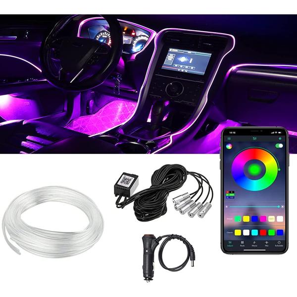 商品名Miytsya 1 PC Car LED Strip Lights, 16 Million Colors 5 in 1 with 236 inches Fiber Optic, Multicolor RGB Car Interior ...