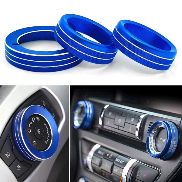 商品名Auprite Headlight Volume Tune Control Knob Cover for Ford Mustang 2015-2022,Aluminum Alloy Button Cover Trims for Mus...