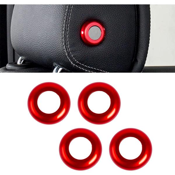 商品名Xotic Tech 4pcs Front Seat Headrest Button Surrounding Ring Decoration Covers Compatible with Mercedes-Benz W205 C-Cl...