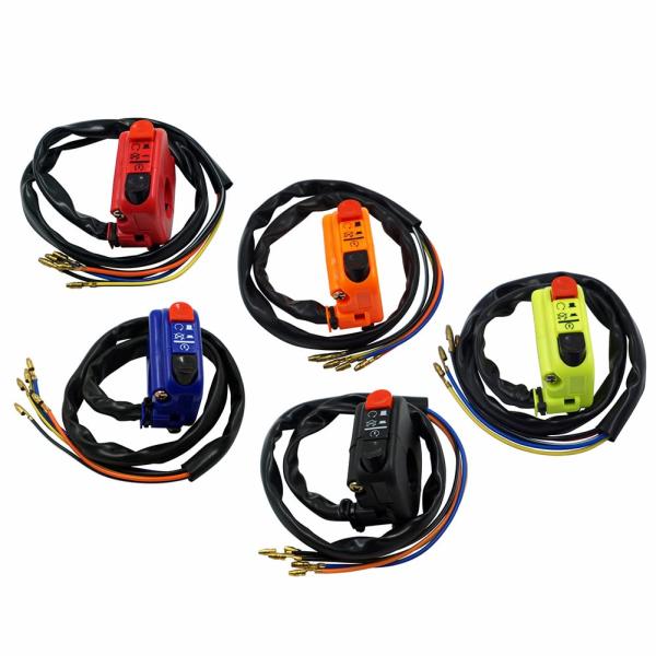 商品名FSFY 7/8"" Universal Handlebar Switch Motorcycle 12V ON/Off Start Kill Light Switch Black Compatible with Headlight, ...