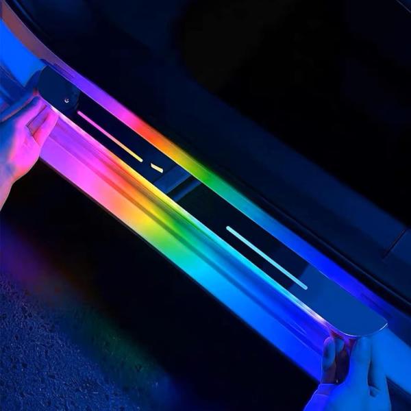 商品名4Pcs Car LED Door sill Lights, Wireless led Light Strips for car Auto-Sensing, Car Accessories for Women with 8 Color...