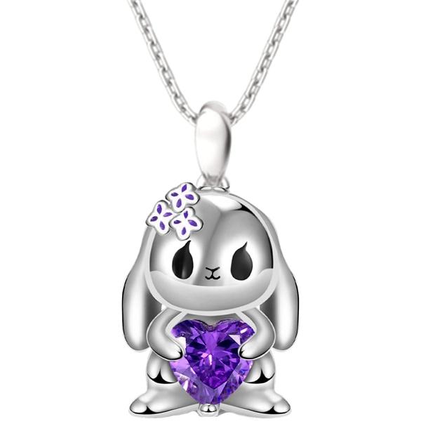 商品名Necklaces for Women Pendant Fashion Jewelry Pendant Necklace Festive Personality Rhinestone Easter Cartoon Fox Rabbit...