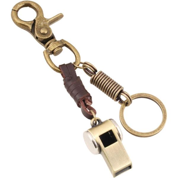 商品名Mgiahekc Keychains for Men for Car Key, Leather Key Chain Alloy Whistle Decorative Pendant Girls Backpack Pendant,Met...
