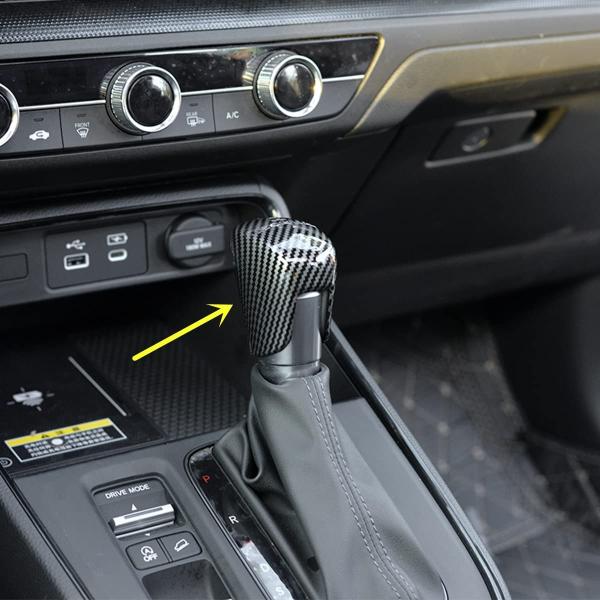 商品名ZiWen Interior Trims Red Carbon Fiber Print Gear Shift Knob Cover Accessories for Honda CR-V 2023 HR-V 2023 Civic 202...
