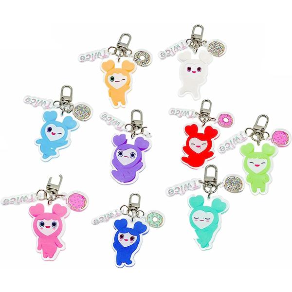 商品名Kpop Twice Cartoon Keychain Acrylic Pendant TZUYU SANA MINA JIHYO NAYEON Accessories Gift for Fans (9pcs)ブランド：Generic...