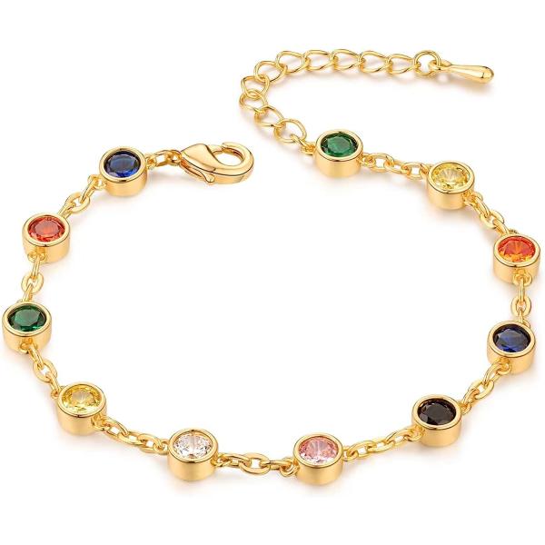 商品名Gold muiltcolor crystal gemstones bracelet Singer Inspired Music Lover Gifts Fans GiftsGold Muiltcolor Crystal Gemsto...
