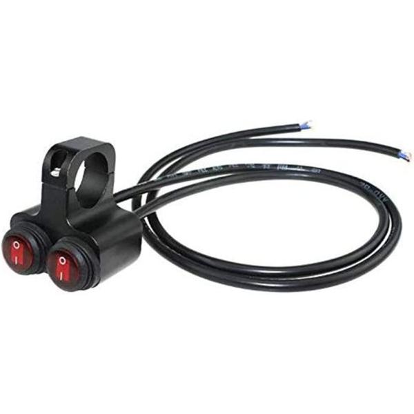 商品名SERDAS Waterproof Motorcycle ATV 7/8″ Light Bar Switch，Handlebar Double Control Kill Button Switch，Headlight Spotligh...
