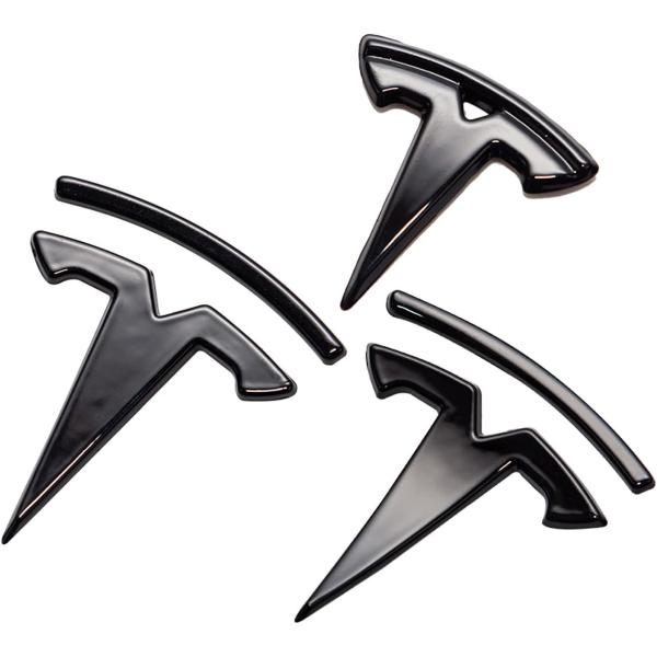 商品名YJMOTOR Fit Model 3 Logo Cover,Front Trunk,Rear Trunk Logo Cover Sticker,3D ABS Carbon Fiber Sticker Style Trims Badg...