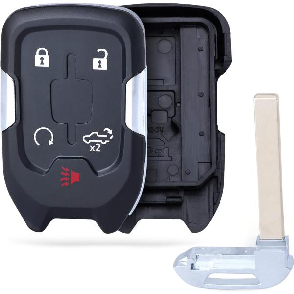 商品名Keymall カーキーフォブシェルケース ハウジング 交換用 GMC Sierra 2019 2020 2021 Chevy Silverado 2019 2020 HYQ1EA HYQ1ES 5ボタン キーシェルKeymall C...