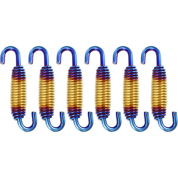 商品名X AUTOHAUX 6 Pcs 58mm 2.28"" Motorcycle Muffler Exhaust Pipe Spring Universal Stainless Steel Gold Toneブランド：X AUTOHAU...