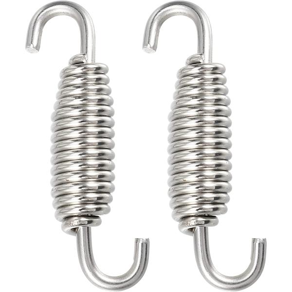 商品名X AUTOHAUX 2 Pcs Motorcycles Universal Exhaust Pipe Spring 55mm 2.17"" Stainless Steel Exhaust Pipe Spring Hook Modif...