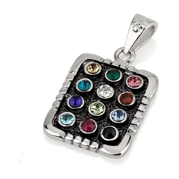 商品名Silver 925 CHOSHEN LARGE PENDANT Of Priestly Breastplate Hoshen Of Israel Tribes With Multi Color Zirconsブランド：Generic...