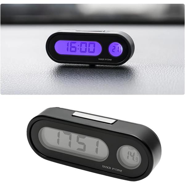 商品名車用デジタル温度時計 スマート2イン1 電子発光ダッシュボード温度計時計 LEDバックライト表示温度計と時間時計 車両 SUV ピックアップ用 ユニバーサルCar Digital Temperature Clocks, Smart 2...