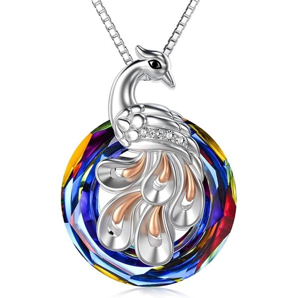 商品名SOYEN Fashion Phoenix Gem Pendant Necklace for Women Female Bird Phoenix Animal Designer Jewelry Gifts Crystal Access...