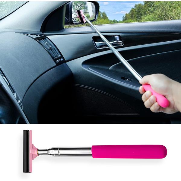 商品名Car Rearview Mirror Wiper, Telescopic bracket manual Auto Mirror Squeegee Cleaner, Car glass removal rain defogging w...