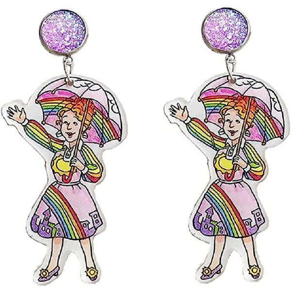 商品名カラフル 樹脂 アクリル 教師 学生 ダングルイヤリング かわいいレインボーイヤリング レディース ガールズ 新学期 卒業 読書 イベント 先生へのギフトジュエリー, 樹脂 木材, 瑪瑙Colorful Resin Acrylic T...