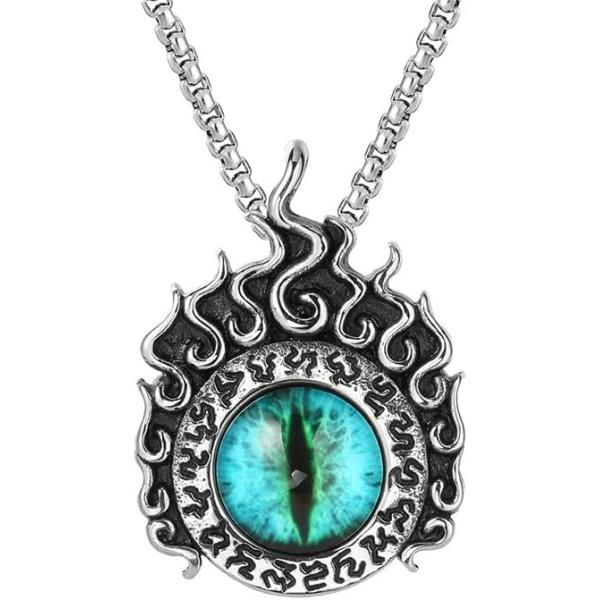 商品名Fine Handmade Devil's Eye 316L Stainless Steel Men's and Women's Jewelry Accessories Necklace PC1I3 (Pendant plus D c...