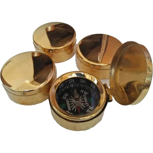 商品名Compass Lot of 4 Pc'S Solid Brass 4 Cm Pocket Compass Gifting Item Lid Compass Gifting by KOHINOORARTGALLERY (Without...