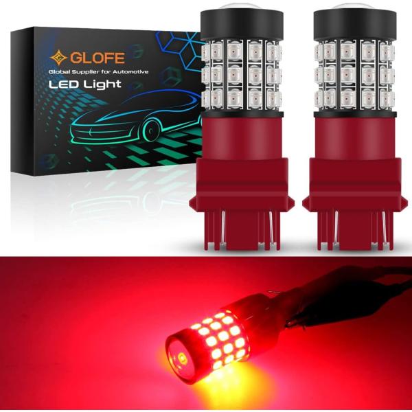 商品名GLOFE ストロボフラッシュ 3156 3157 レッド LED電球 3056 3057KX 4157K 3047K 3157LL 4057K 3457 ブレーキストップテール ウィンカーライト テールライト 車 トラック オートバ...