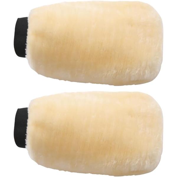 商品名Moioee Car Wash Wool Glove, 2 Pcs Fleece Auto Cleaning Pad Gloves, Soft High Density Automotive Washing Mat, Scratch ...