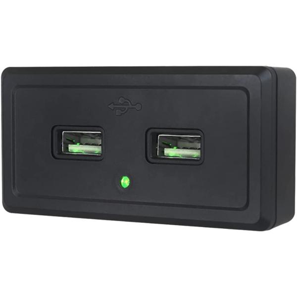 商品名Moioee RV USBコンセント 12V 24V デュアルポートUSBカーチャージャーソケット インジケーターライトとキャップ付き 防水パネルマウント電源コンセント バス ATV RV ボート トラック 自動車 マリン ゴルフカー...