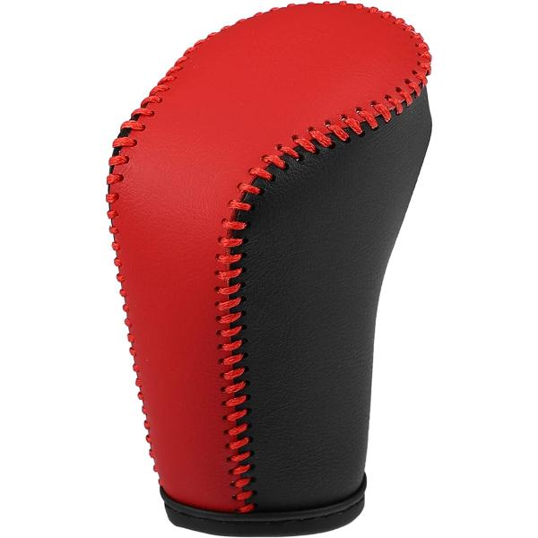 商品名A ABSOPRO Gear Shifting Knob Cover Automatic Transmission Lever Trim for Mazda CX-30 2020-2021 Faux Leather Black Red...