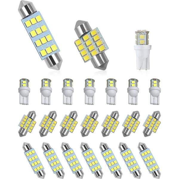 商品名YAKEFLY 24 Pieces Car Led Bulb,Dome Light LED Car Bulb Kit Set,Car Led Combination Set,LED Interior Replacement Bulbs...