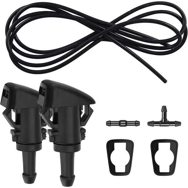 商品名Windshield Washer Nozzles Kit, Washer Jet and 2 Meter Fluid Hose with Connector, Windshield Washer Hose Kit Compatibl...