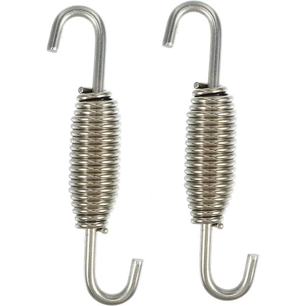 商品名X AUTOHAUX 2pcs 68mm 2.68"" Motorcycle Muffler Exhaust Pipe Spring Universal Stainless Steel Silver Toneブランド：X AUTOHA...