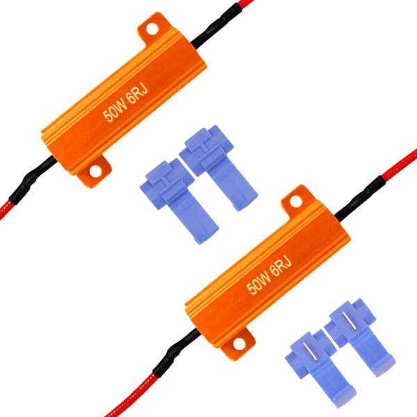 商品名2PCS 50W 6ohm Load Resistors, LED Load Resistors, Automotive Replacement Resistors, Led Turn Signal Resistor Fit for ...