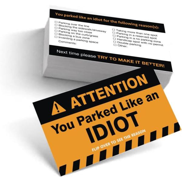 商品名EppoBrand You Parked Like an IDIOT 面白い 不快 悪い 駐車場 ノート ワイパーの後ろに付かないカード 駐車やいたずらを学ぶ (80)EppoBrand You Parked Like an IDIO...
