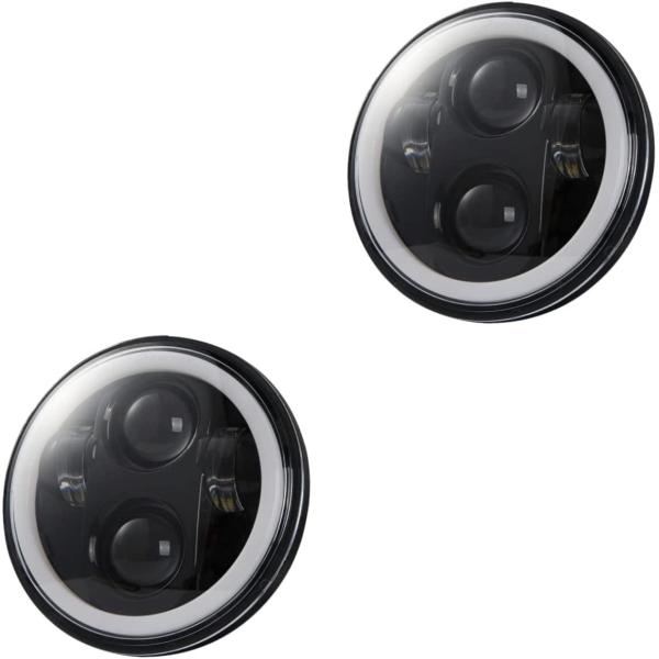 商品名FAVOMOTO 2 Pcs Motorcycle LED Fog Lamps Racer Headlight Lamp Motorcycle Spot Light Motorcycle Lights Racing Car Headl...