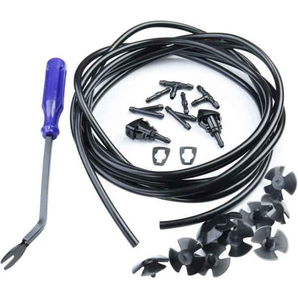 商品名Windshield Washer Nozzles Kit Compatible with Chrysler Dodge Jeep Ram Windshield Washer Nozzle Hose Kit 4 Meters Wind...