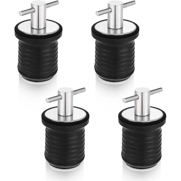 商品名Amyhill スナップハンドル排水プラグ Tハンドル排水プラグ 直径1インチ用 排水ハンドル ボート排水プラグ マリンボート排水プラグ ボートアクセサリー 排水プラグ (ステンレススチール Tハンドル) 4個4 Pcs Boat P...